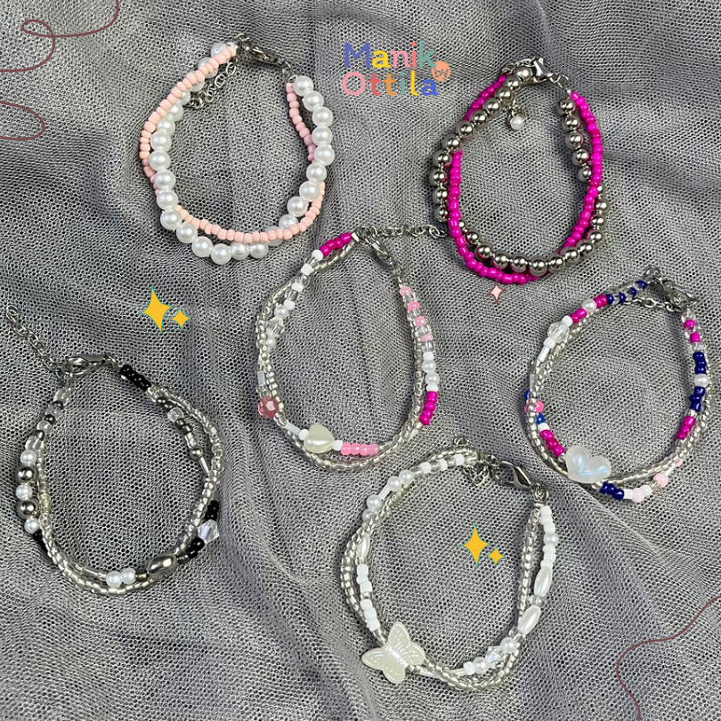 Jual Gelang manik manik beads bracelet kpop Korea colorfull mutiara ...