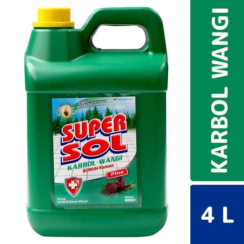 Jual SUPERSOL KARBOL PINE 4 LITER KEMASAN JERIGEN | Shopee Indonesia