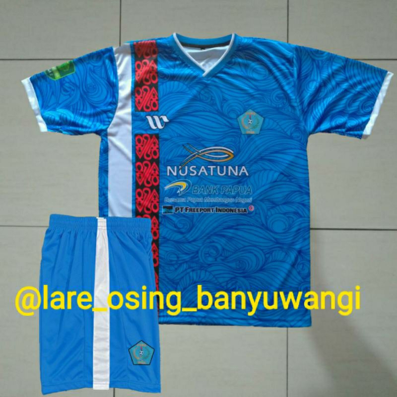Jual Setelan Dewasa Psbs Biak Home 2023 2024 Liga 2 Pegadaian Biru Printing Jersey Celana