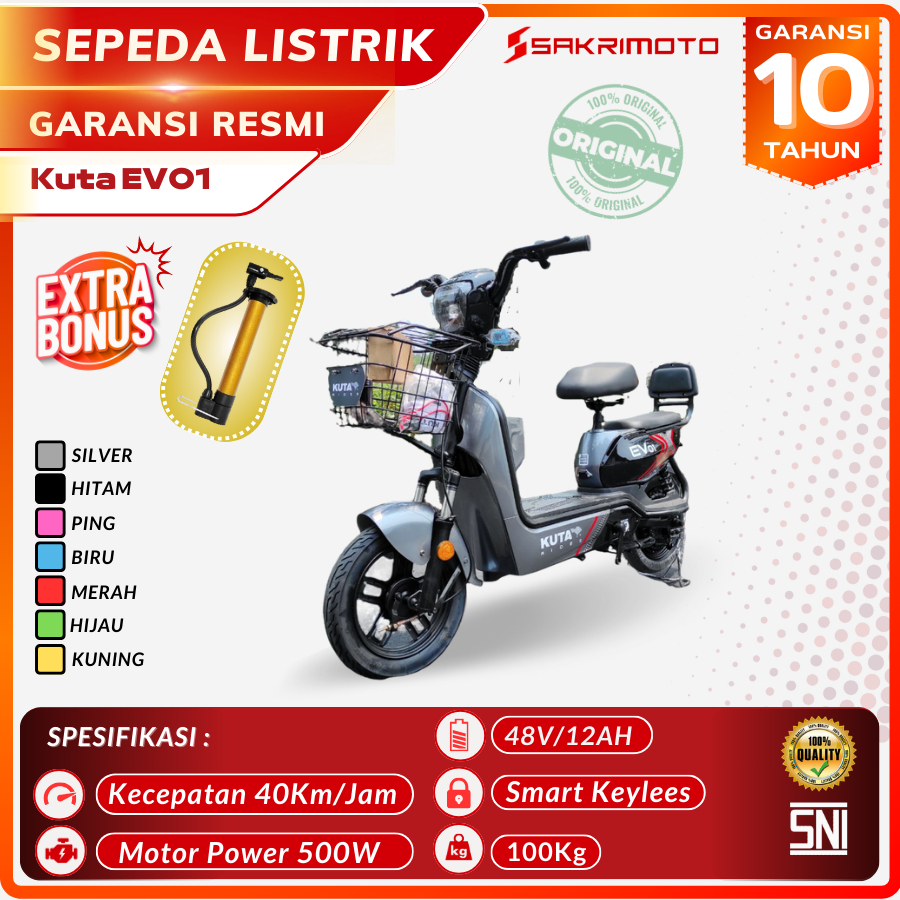 Jual Sepeda Listrik KUTA EV01 Garansi Resmi | Shopee Indonesia