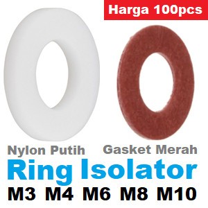 Jual Insulator Ring Isolator Mur Baut M3 M4 M6 M8 M10 Plastik Nylon ...