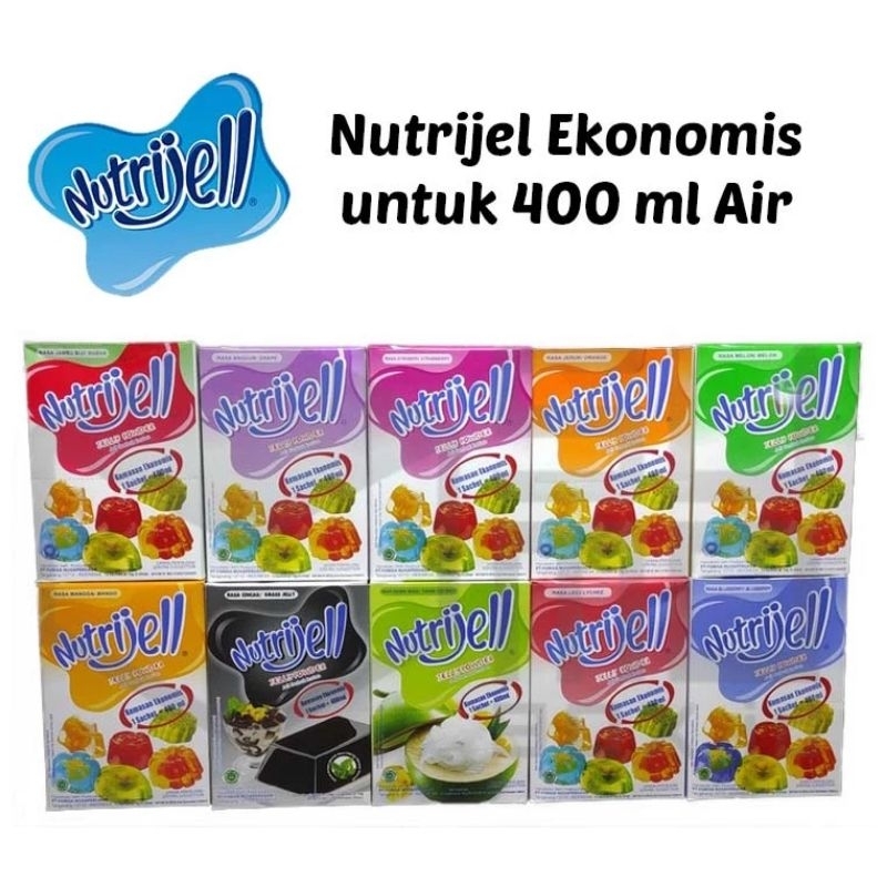 Jual Nutrijell Jelly Powder kemasan EKONOMIS JELLY INSTAN 10g | Shopee ...