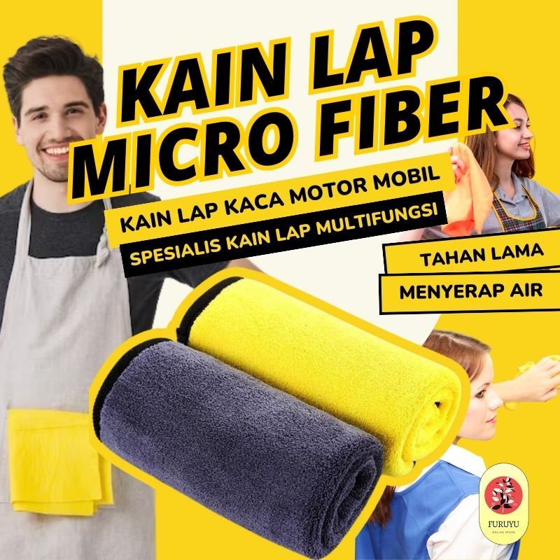 Jual Kain Lap Kaca Motor Mobil Microfiber Halus Lembut Tebal Anti Lecet ...