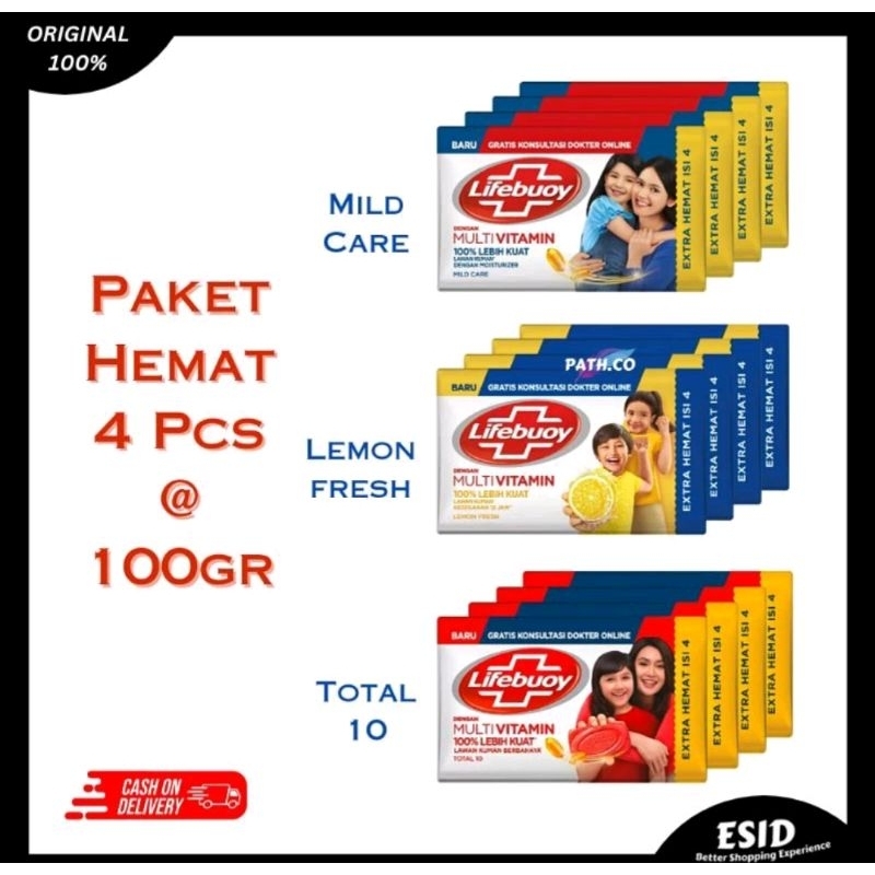 Jual Lifebuoy banded 100gr isi 4pcs | Shopee Indonesia