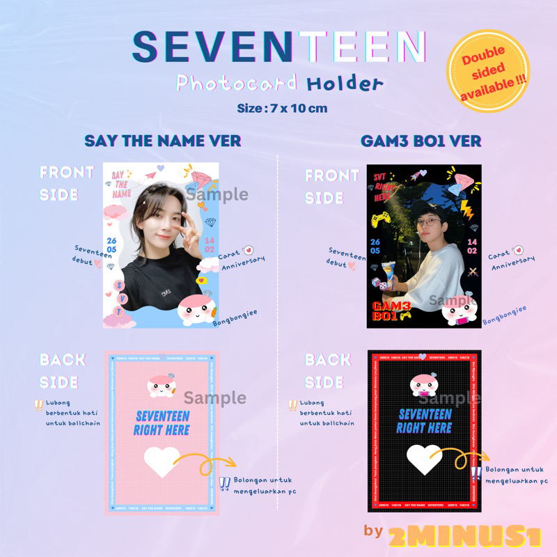 Jual PHOTOCARD HOLDER SEVENTEEN POCA HOLDER PC HOLDER | by 2minus1.studio | Shopee Indonesia