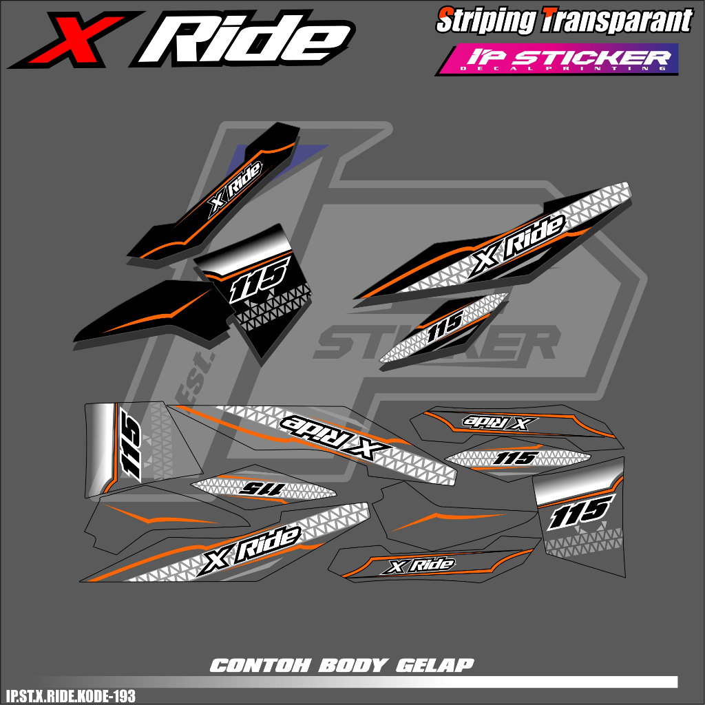 Jual X RIDE (COD) STIKER STRIPING MOTOR YAMAHA X RIDE - LIST GRAFIK ...