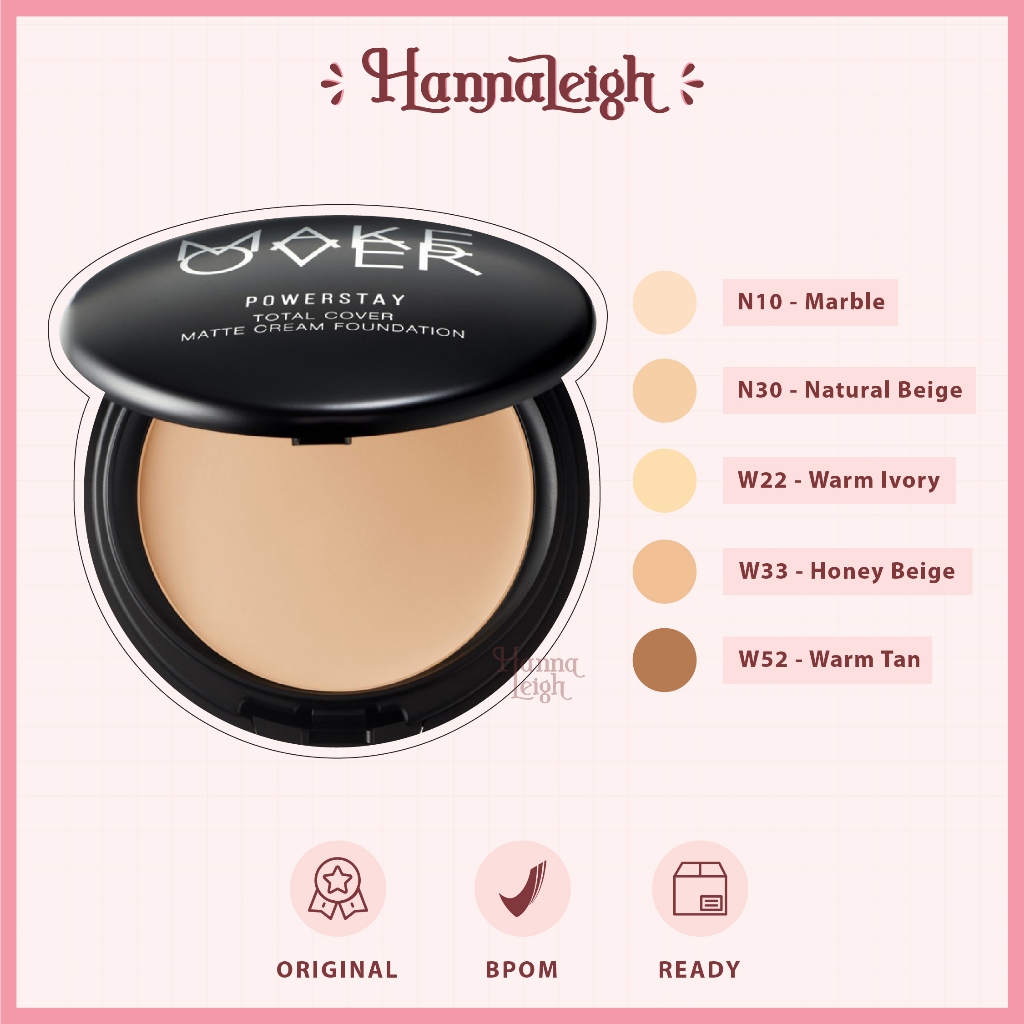 Jual MAKE OVER - Powerstay Total Cover Matte Cream Foundation | Shopee ...