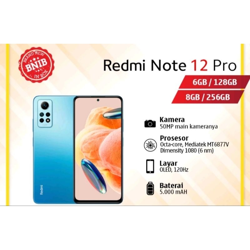 Jual Xiaomi Redmi Note 12 Pro Smartphone (8GB / 256 GB) | Shopee Indonesia