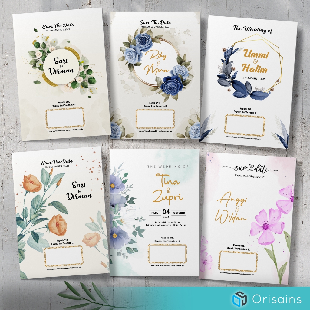 Jual Undangan Pernikahan Murah Aesthetic Modern Elegan Berkualitas ...