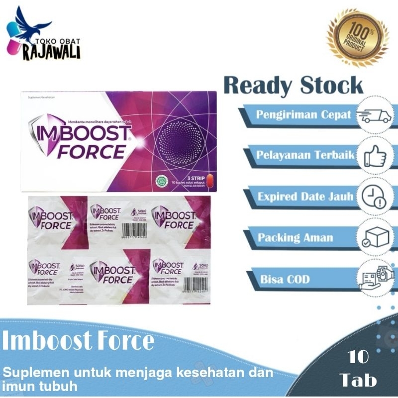 Jual Imboost force suplemen daya tahan tubuh perstrip 10 tab | Shopee ...