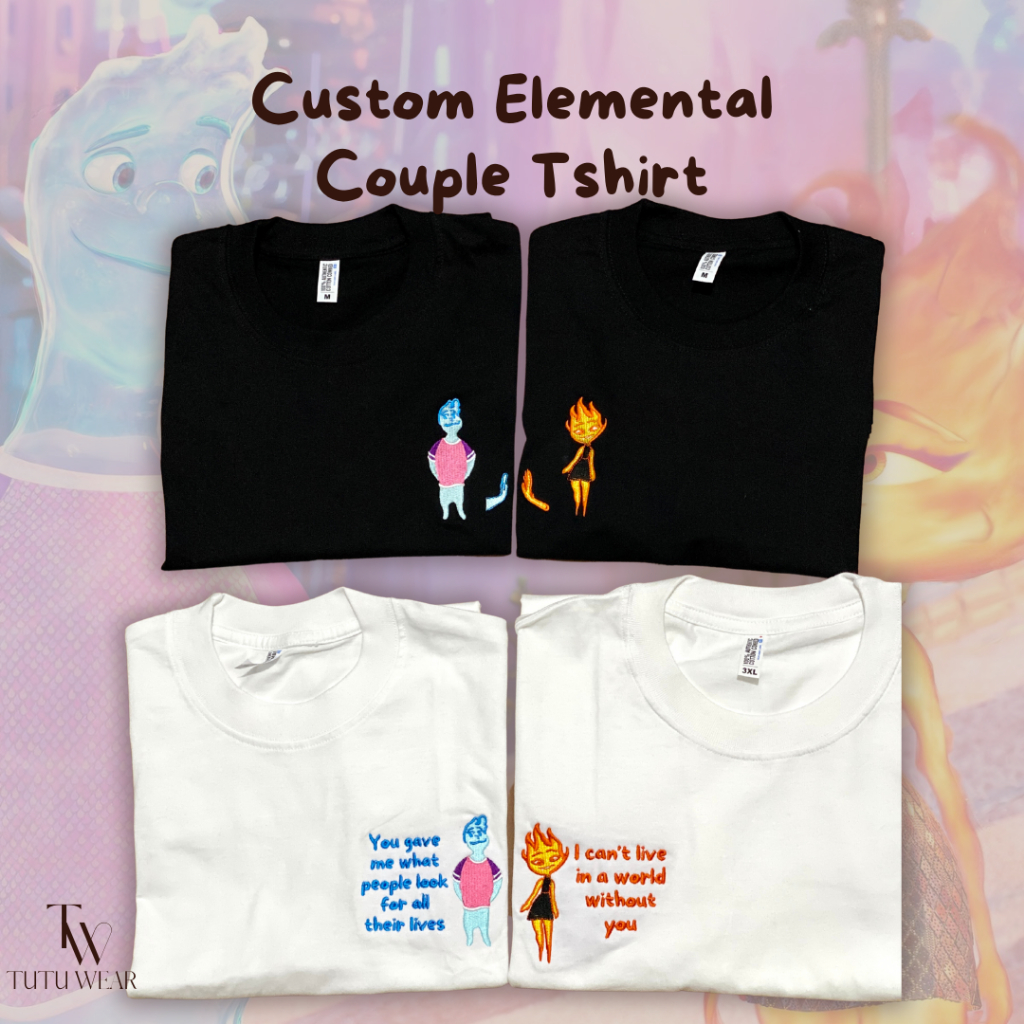 Jual Custom Elemental Couple Tshirt | Shopee Indonesia