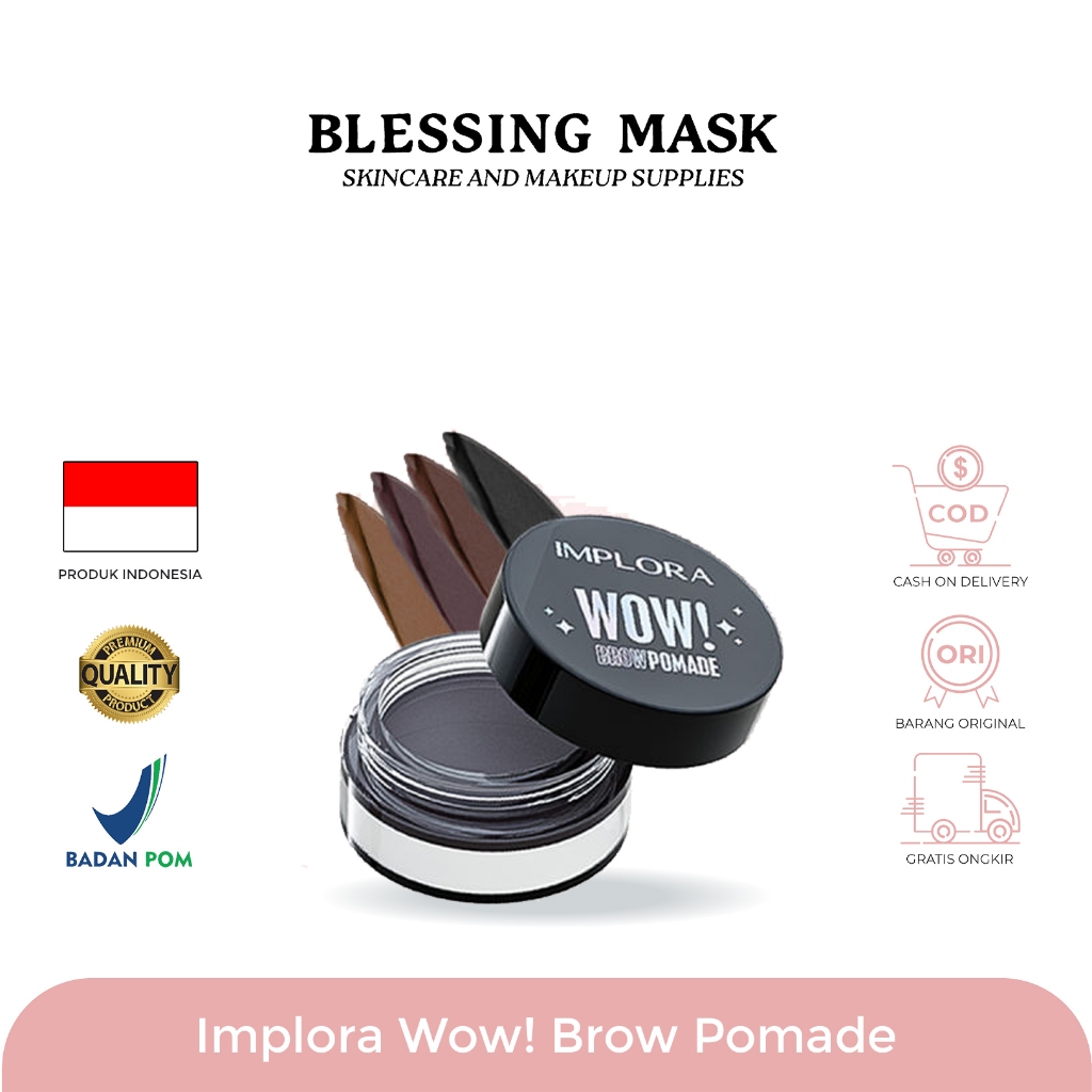 Jual Implora Wow Brow Pomade | EYEBROW | Longlasting up to 24 hours | Shopee Indonesia