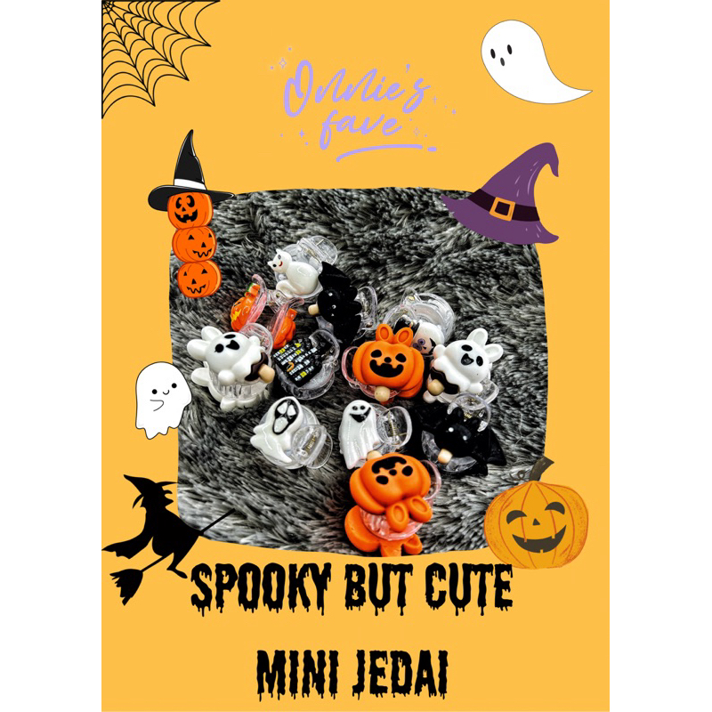 Jual SPOOKY BUT CUTE mini jedai bulat HALLOWEEN hantu pumpkin labu bat ...