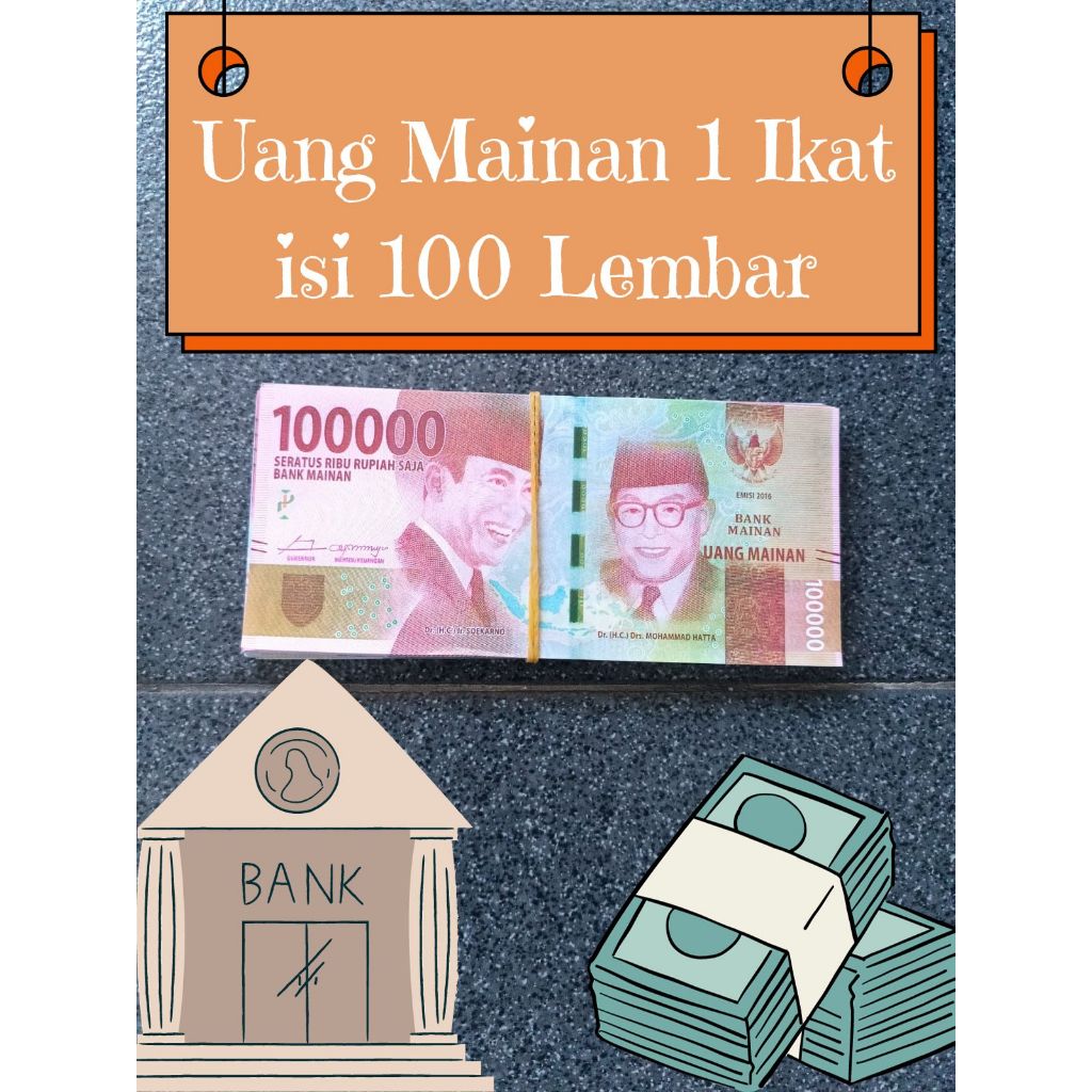 Jual Uang Mainan Rupiah isi 100 pcs | Shopee Indonesia