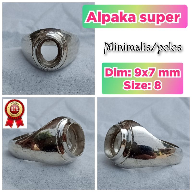 Jual Emban batu akik emban Alpaka super polos minimalis polos.07 ...
