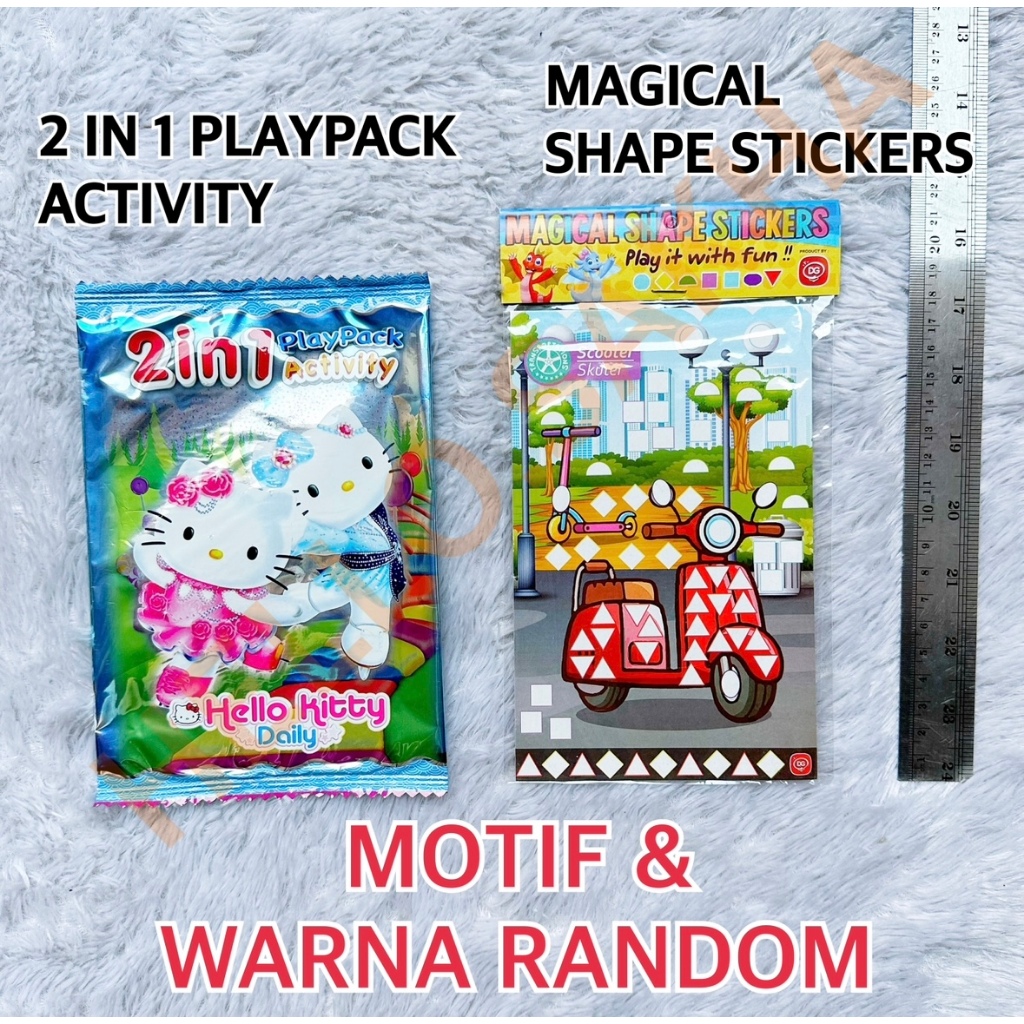 Jual MAINAN 2 IN 1 PLAYPACK ACTIVITY DAN MAGICAL SHAPE STICKERS EDUKASI ...