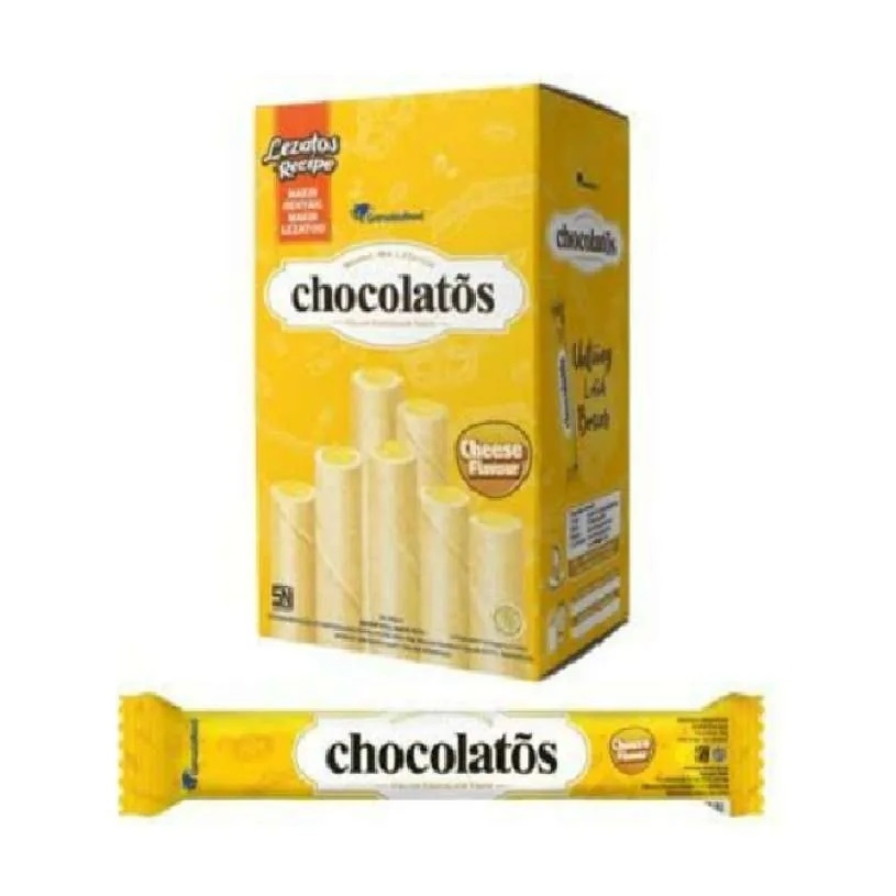 Jual { PerBox isi 24 } Chocolatos Wafer Stick Roll 500 & 1000 ...