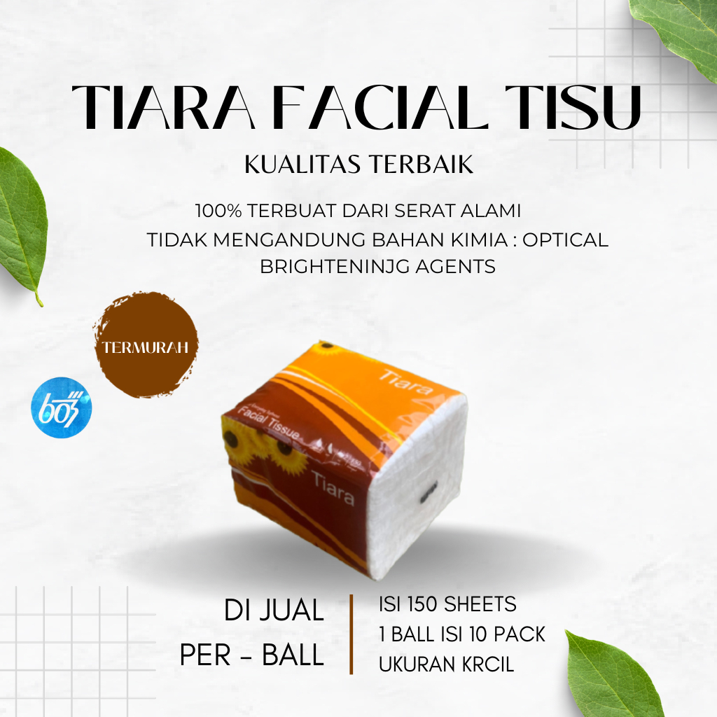 Jual Tisu Tiara Facial Tisu 2 Ply isi 150 Sheet/ 180 Sheet/ 250 Sheet ...