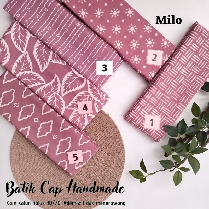 Jual Kain Batik Cap Warna Dusty Milo | Shopee Indonesia