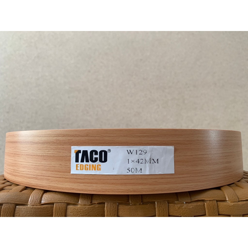 Jual Per 5 Meter Edging Taco W 129 1 x 42 Mm Woodgrain HPL 129 4 Cm | Shopee Indonesia