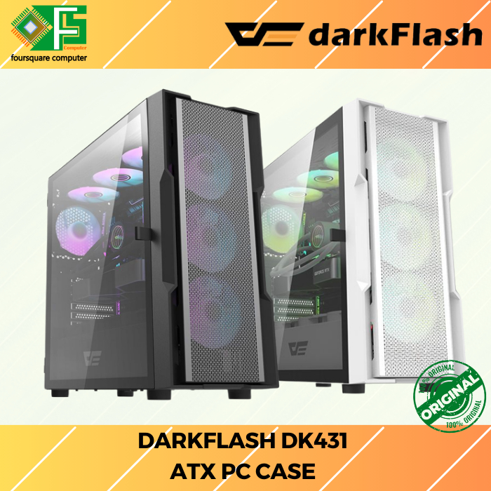Jual Casing PC ATX Darkflash DK431 +4x ARGB Fan | CPU Case ATX | Shopee ...