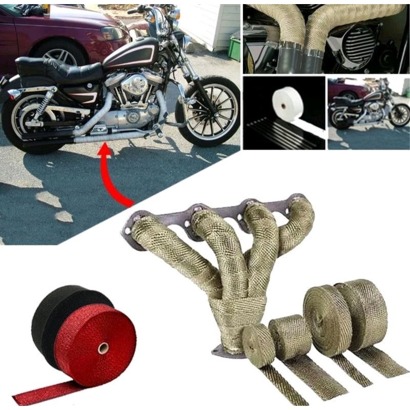 Jual Wrap Peredam Panas Knalpot Exhaust Wrap Fiber 10 Meter | Shopee ...