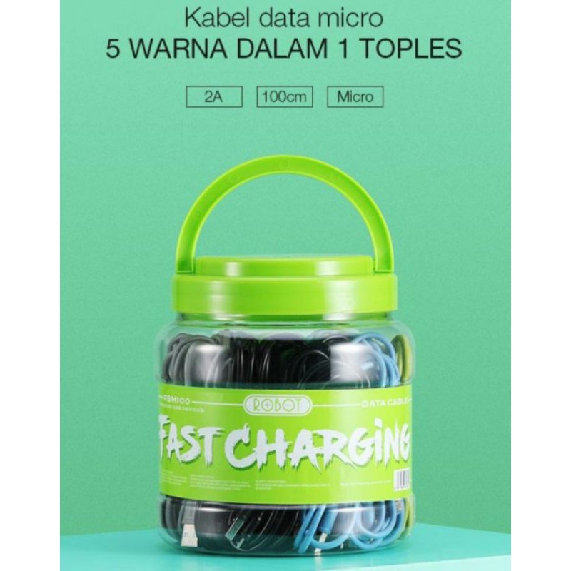 Jual Kabel Data Fast Charging Micro Usb 2A 100cm RBM100 RBM100S - Warna Random | Shopee Indonesia