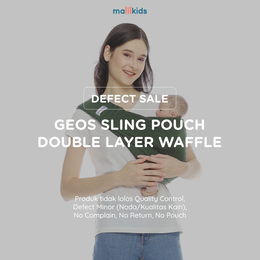 Jual (Defect Sale) Malilkids Geos Sling Pouch Waffle Knit Double Layer ...