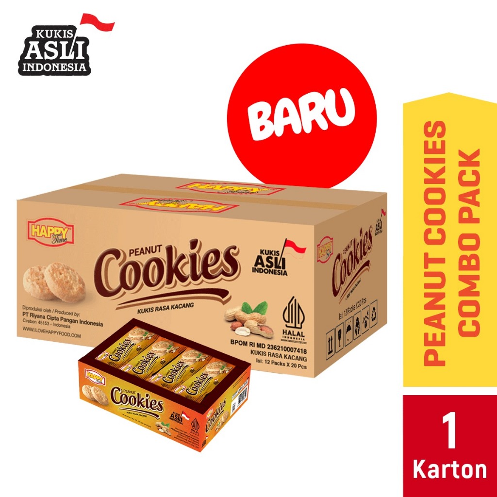 Jual Happy Time Cookies Kacang (1 Karton) | Shopee Indonesia