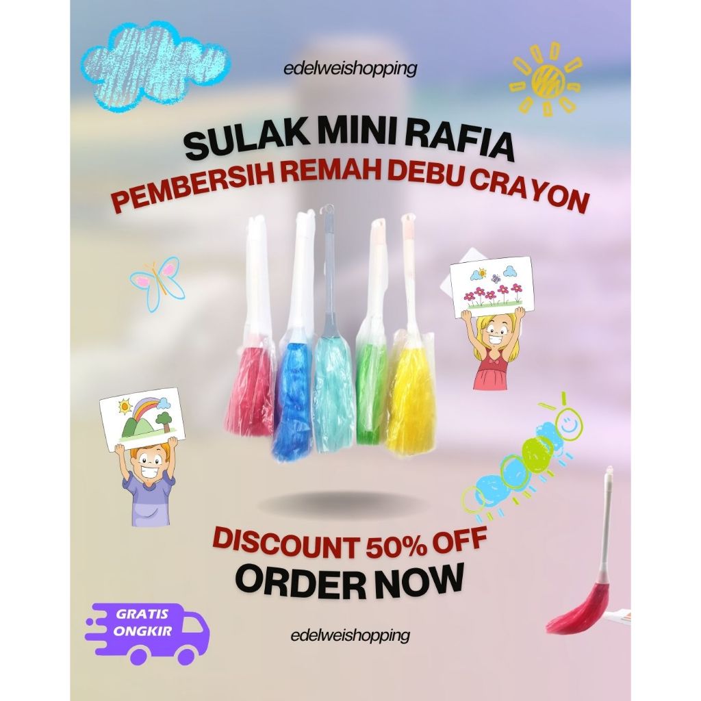 Jual Sulak Crayon Crayon Sulak Mini Rafia Pembersih Rempah Debu Crayon ...