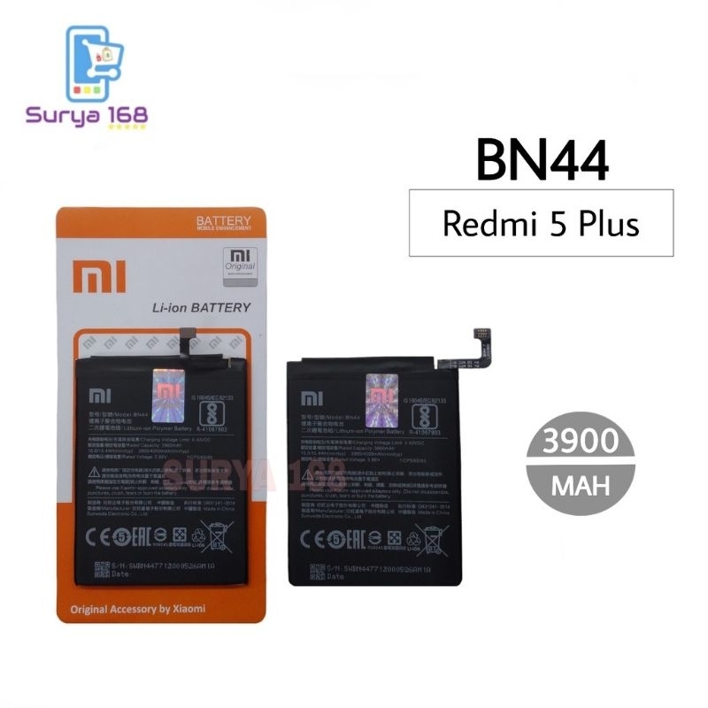 Jual BATTERY BATERAI BATTERE BATRE XIAOMI REDMI 5+ REDMI 5 PLUS BN-44 ...