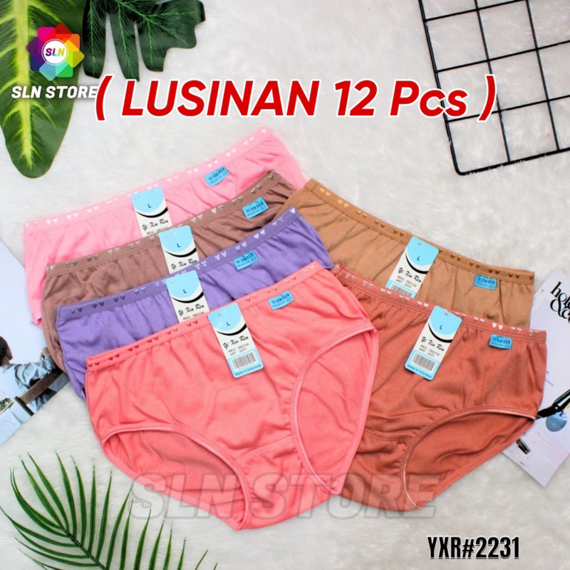 Jual (12 Pcs) CELANA DALAM WANITA YI XIN REN CD PEREMPUAN POLOS LUSINAN YXR-2231 | Shopee Indonesia