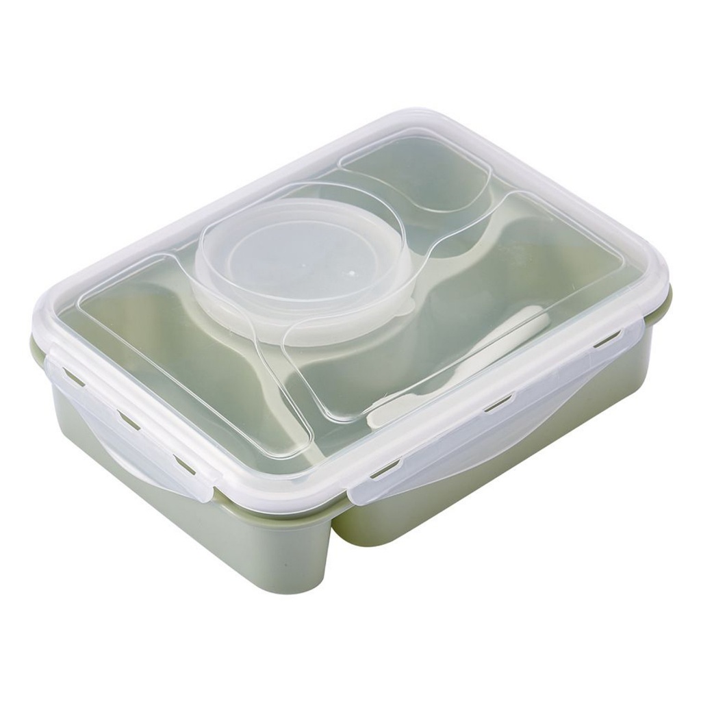 Jual Kotak Makan Transparant Lunch Box Sup 1200ml Free Sendok - 5371 | Shopee Indonesia