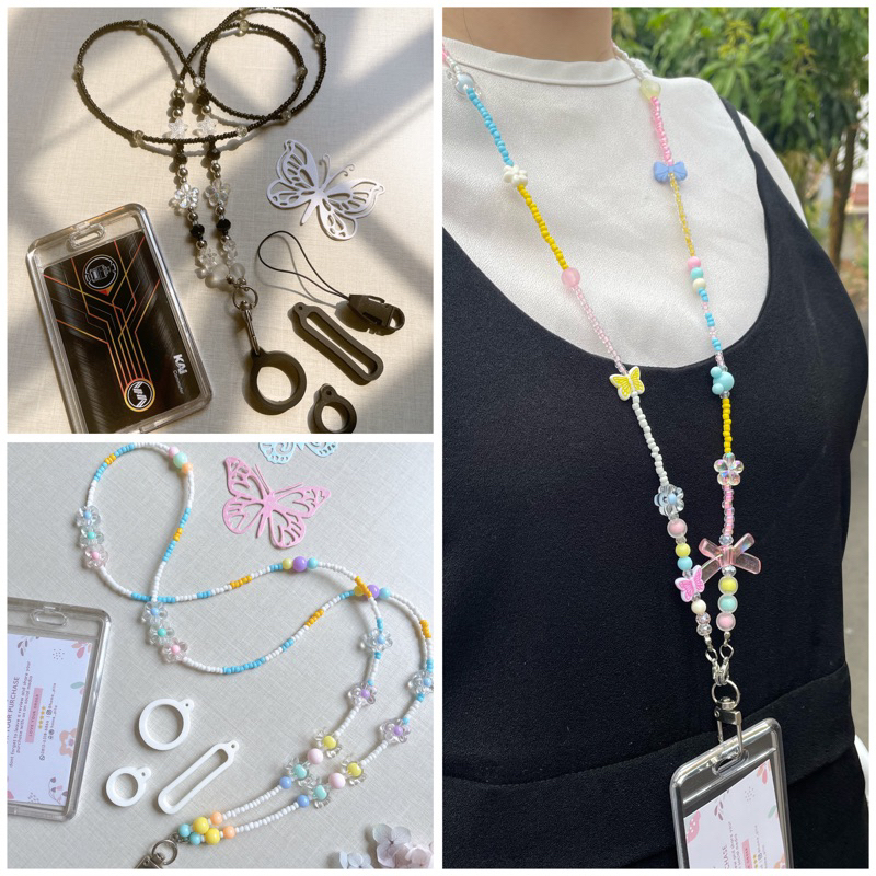 Jual Kalung Id Card Manik | Lanyard Bead Name Tag | Gantungan Kartu ...