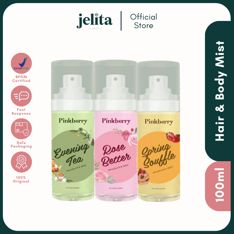 Jual Jelita Cosmetics - Pinkberry Hair & Body Mist 100ml | Shopee Indonesia