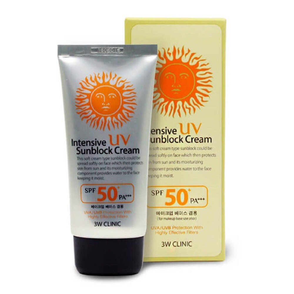 Jual 3W Clinic Intensive UV Sun Block Sun Screen Cream SPF 50+ PA ...