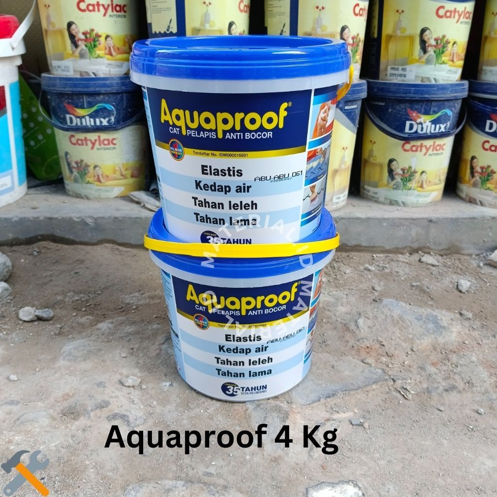 Jual Cat Genteng Atap Aquaproof Pelapis Anti Bocor Rembes Warna 4 KG ...
