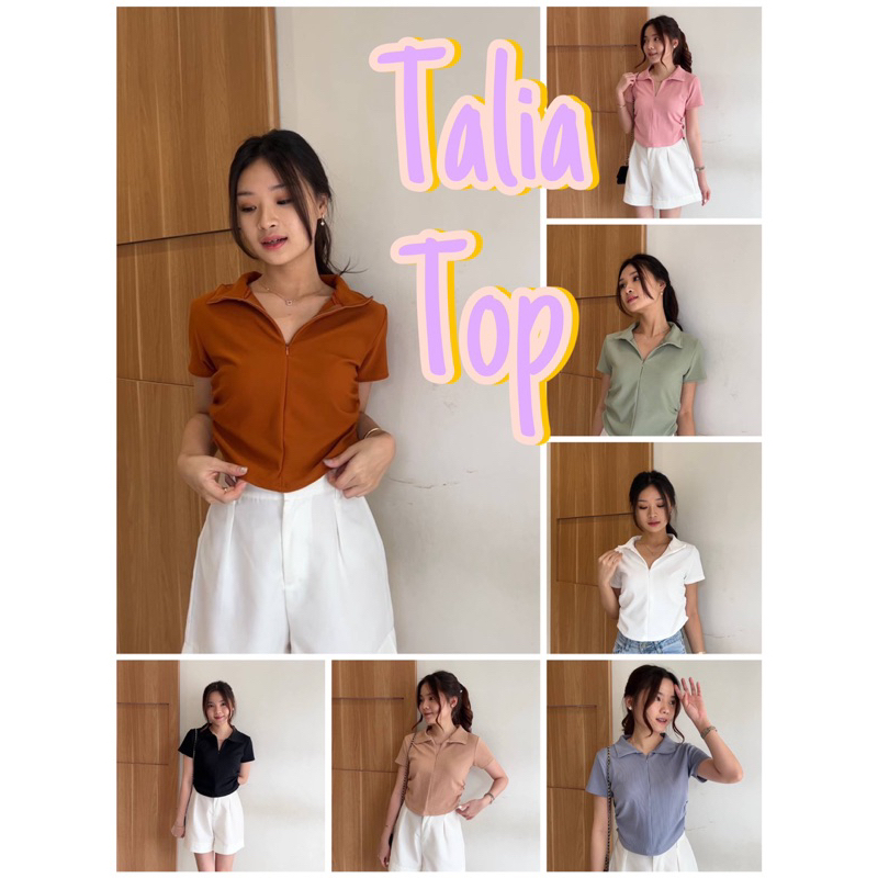 Jual [ YADIYA ] Talia Top | Korean Rib Knit Premium | Shopee Indonesia