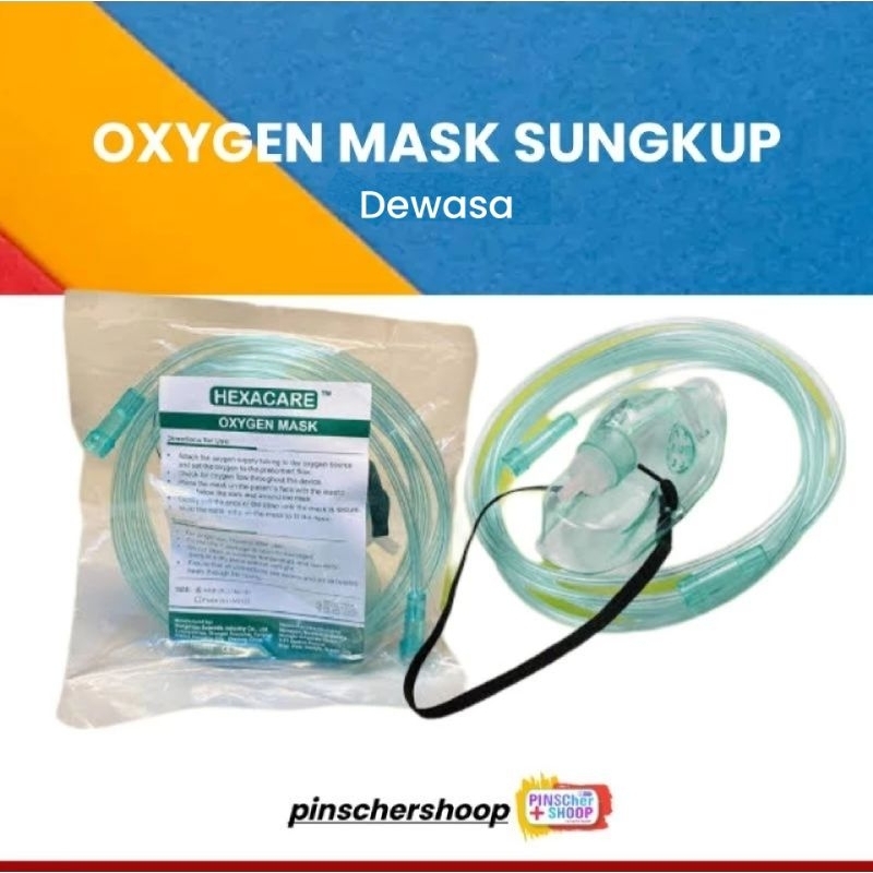 Jual Masker Oksigen Dewasa Sungkup Oxygen Mask Adult / Pcs | Shopee ...