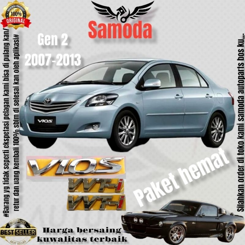 Jual EMBLEM LOGO TULISAN VIOS GEN 2 ORIGINAL SET KOMPLITE/SAMODA ...