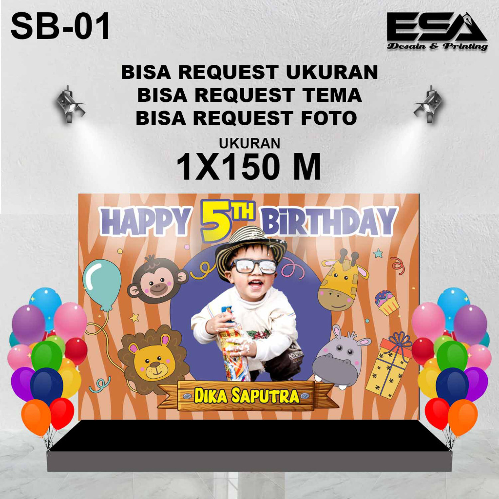 Jual SPANDUK BANER ULANG TAHUN BACKDROP BIRTHDAY PARTY DEKORASI ULTAH ...