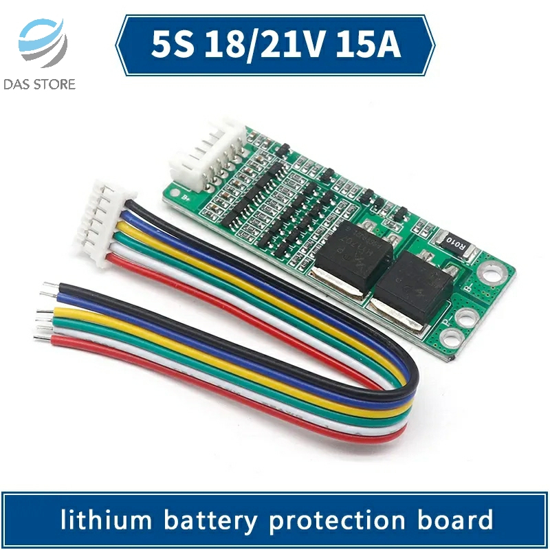 Jual BMS 5S 15A 18650 Li-ion Lithium Battery Protection Board BMS Over ...