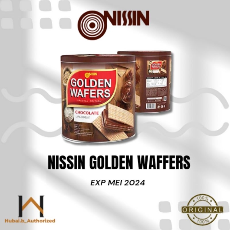 Jual NISSIN GOLDEN WAFERS CHOCOLATE WAFER KALENG 267GR | Shopee Indonesia