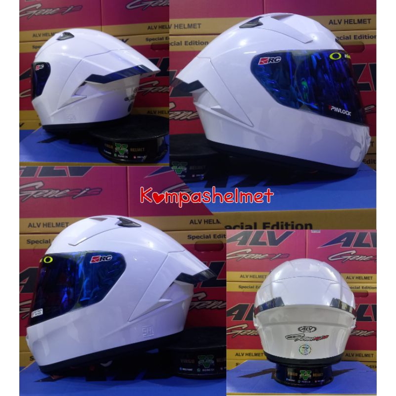 Jual HELM ALV GENESIS SOLID PAKET GANTENG VISOR IRIDIUM | Shopee Indonesia