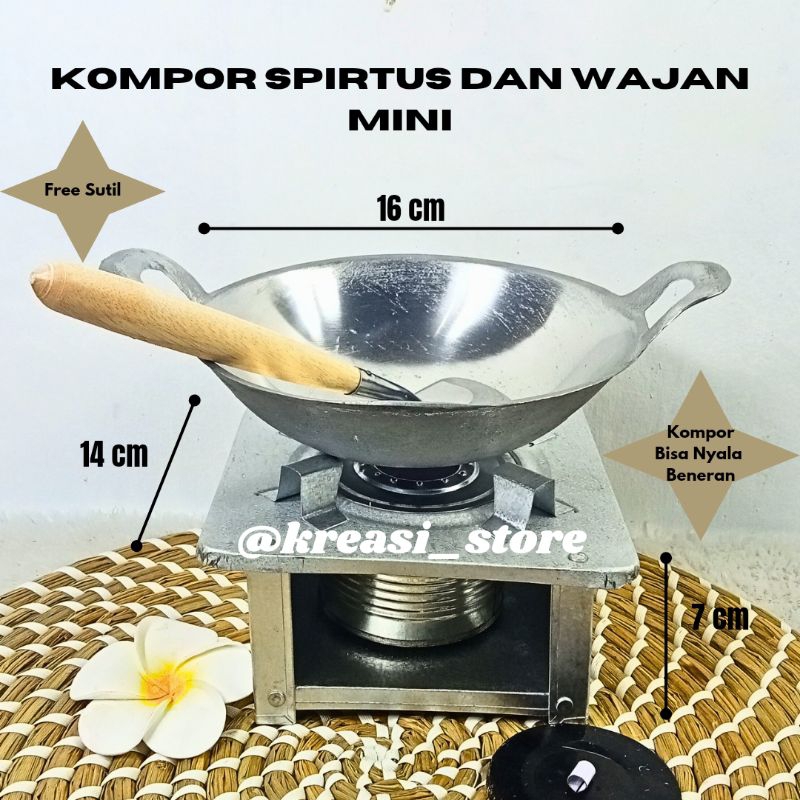 Jual Kompor Spirtus Mini dan Wajan Mini Free Sutil (Paket Spirtus Kotak ...