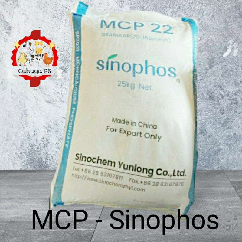 Jual MCP Sinophos 1Kg Monocalcium Phosphate Kalsium Pospat Untuk Ternak ...