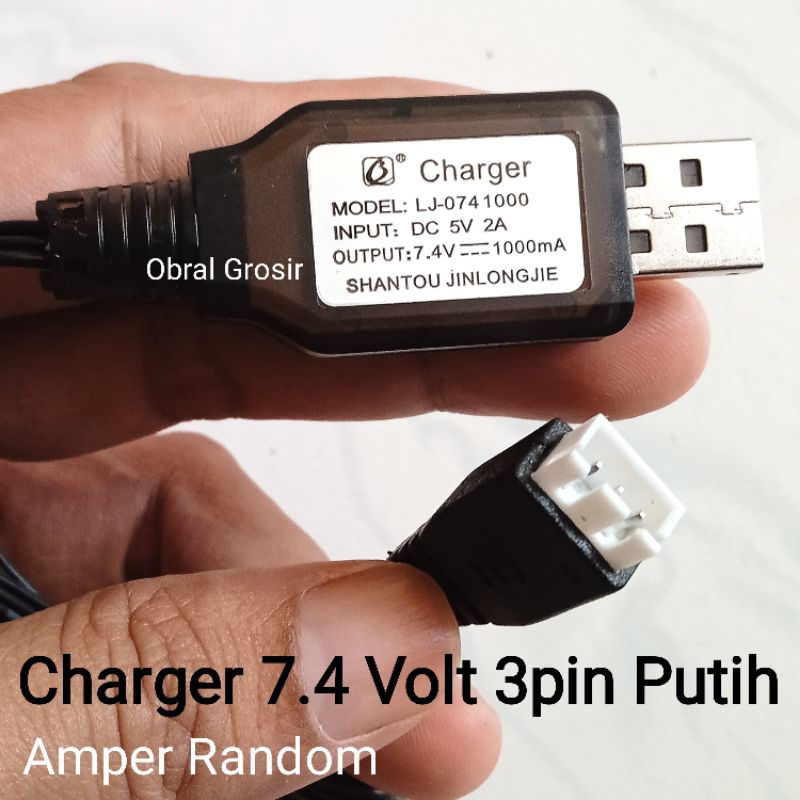 Jual Baterai RC 3 Pin 7.4 7,4 v Volt 18650 14500 Soket 3pin Multi Jst ...