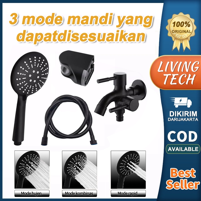 Jual Kepala Shower Mandi dengan 3 Mode Air Head Shower Handheld - Head Shower Kamar Mandi ...