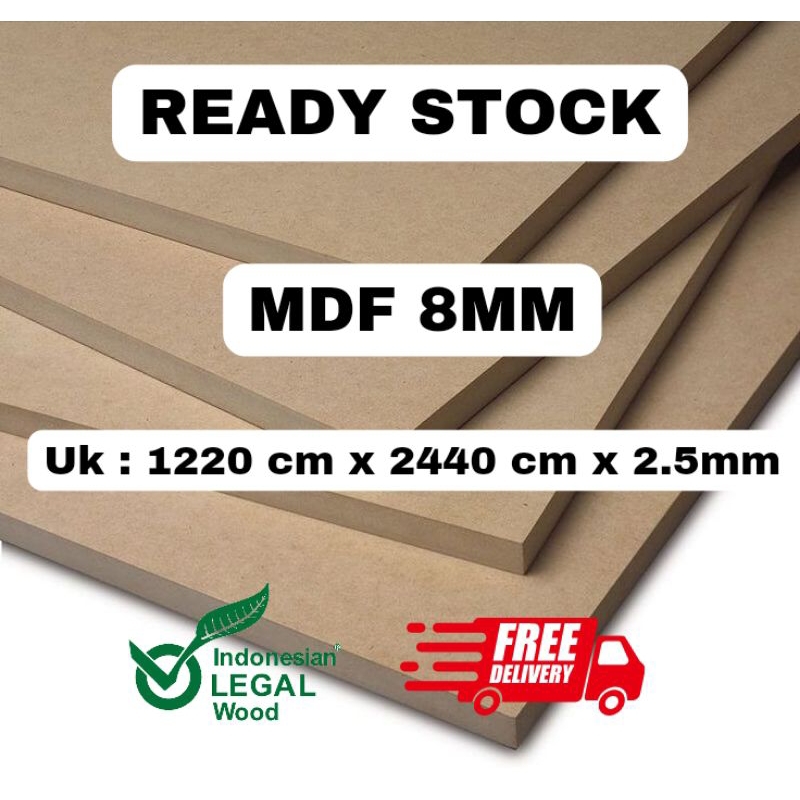 Jual MDF COKLAT 8mm Uk 1220cm x 2440cm | Shopee Indonesia