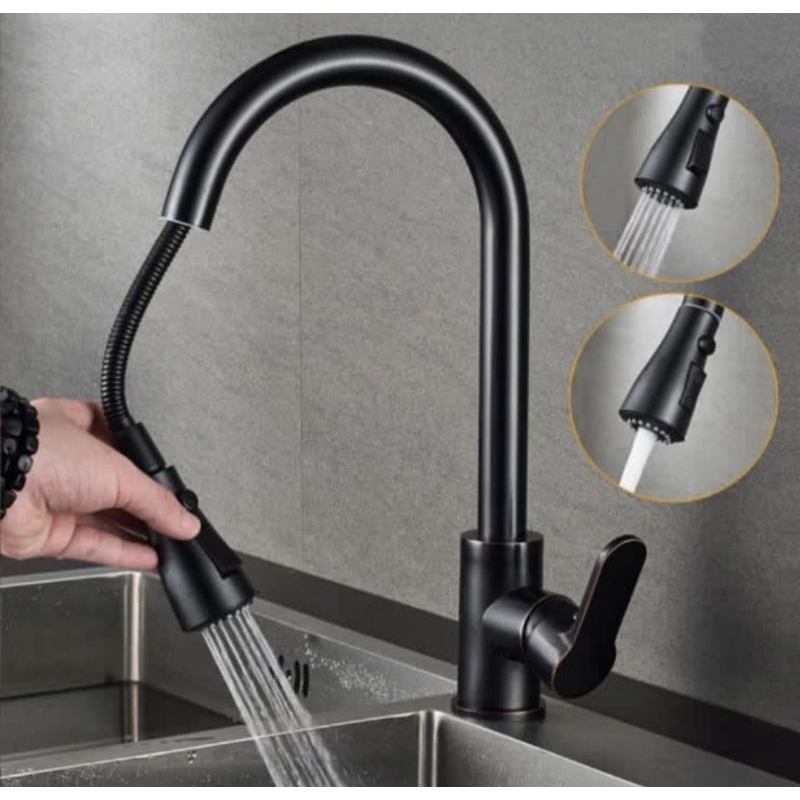 Jual [SAS] Kran Sink Tarik Keran Cuci Piring Fleksibel SUS304 Stainless ...